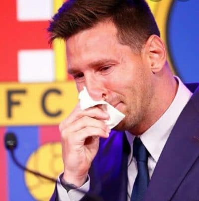 Messi's Used Tissue Paper During Barca Farewell Auctioned For $1m ...