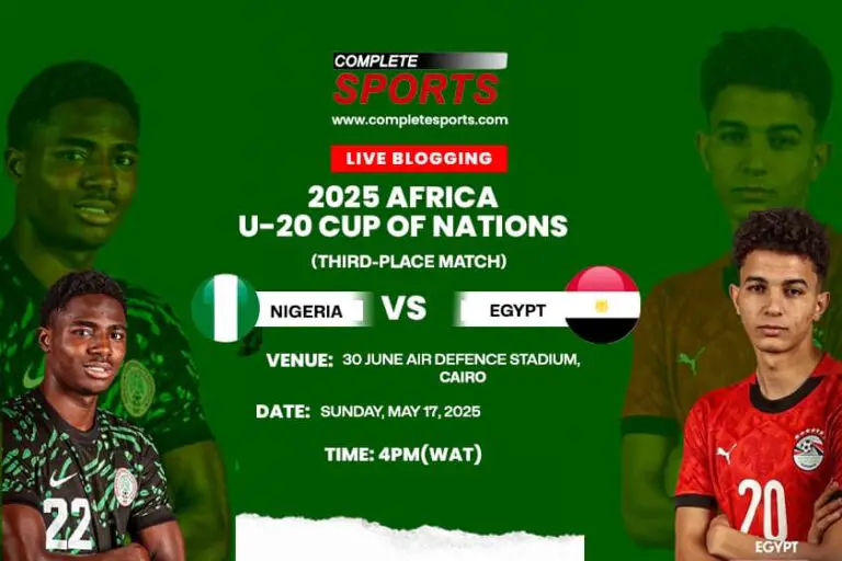 2025 U-20 AFCON: Nigeria Vs Egypt Live Blogging – 3rd-Place