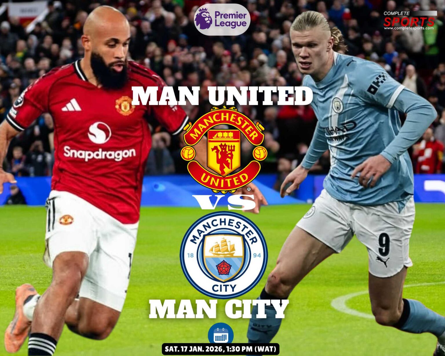 Man United vs Man City: Carrick’s First Derby Test, Form Guide, etc