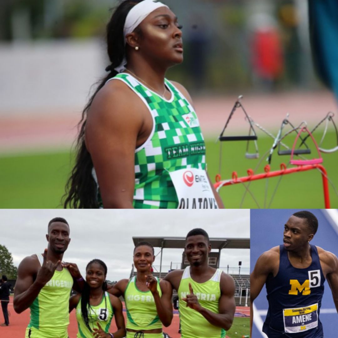 World Athletics Championships Olatoye 4x400m Mixed Relay Team Start